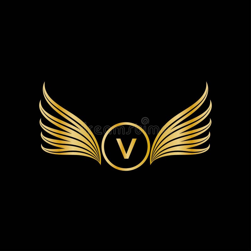V Letter Wing Vector Logo. Wing Icon Vector Stock Illustration ...