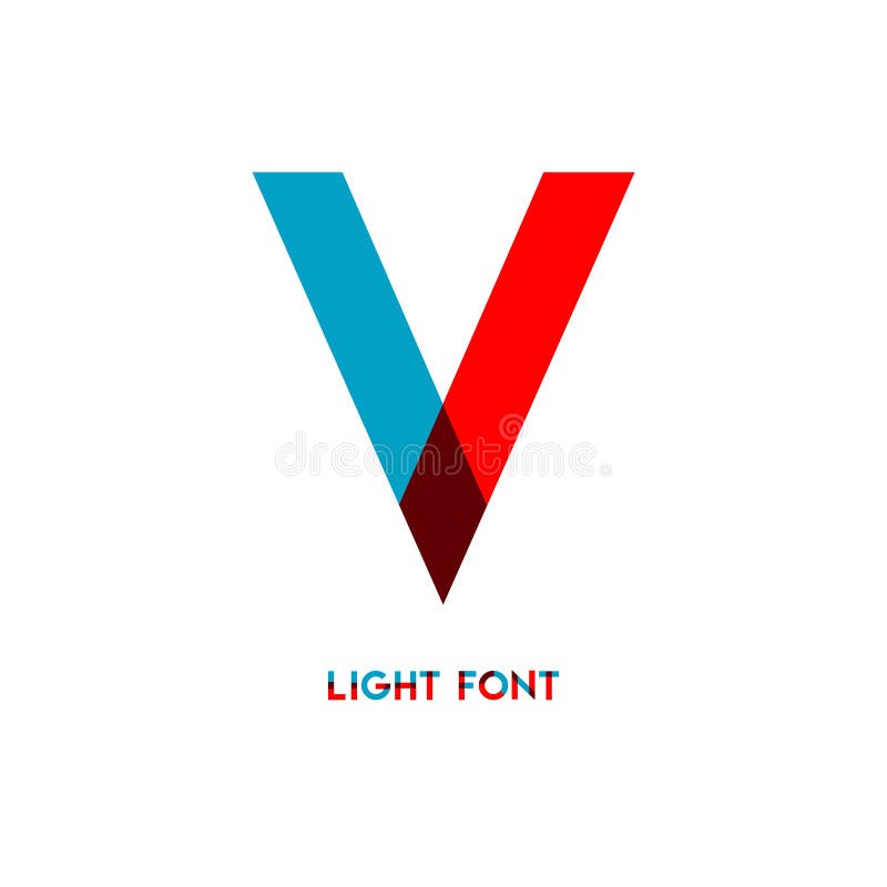 V Light Font Vector Template Design Illustration Stock Vector ...