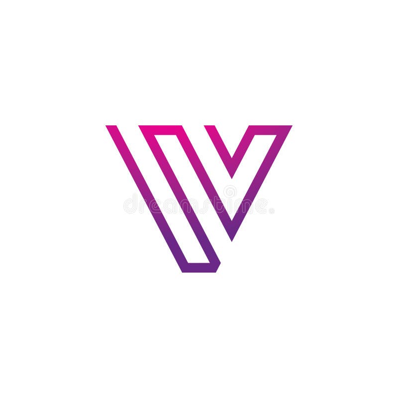 V Line Logo Design and Template. Creative X Icon Initials Line Letters ...