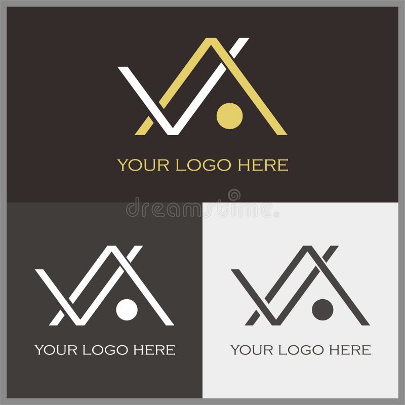 V and a logo stock vector. Illustration of black, clever - 85554861