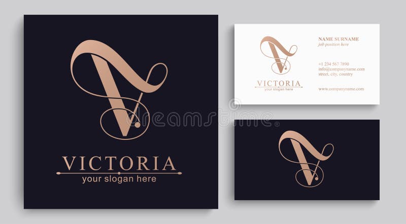 V Logo. V Letter Logo Template Elements. Personal Monogram Stock Vector ...