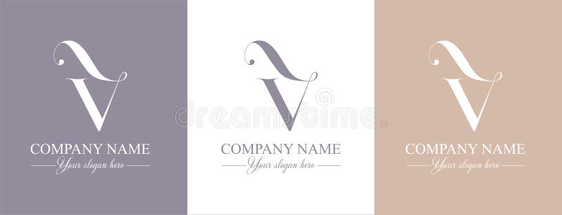V Logo. V Letter Logo Template Elements. Personal Monogram Stock Vector ...
