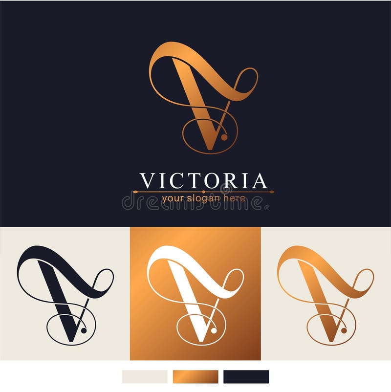 V Logo. V Letter Logo Template Elements. Personal Monogram Stock Vector ...