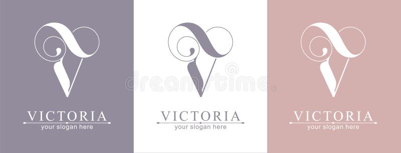 V Logo. V Letter Logo Template Elements. Personal Monogram Stock Vector ...