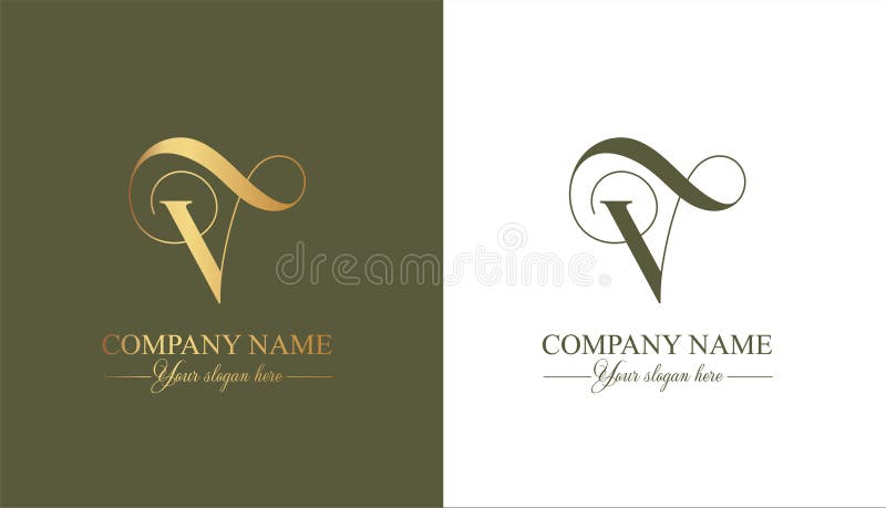 V Logo. V Letter Logo Template Elements. Personal Monogram Stock Vector ...
