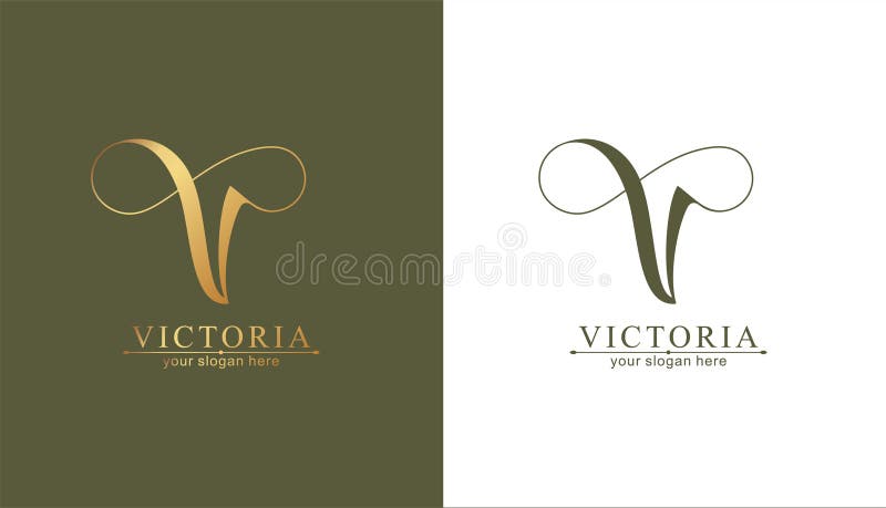 V Logo. V Letter Logo Template Elements. Personal Monogram Stock Vector ...