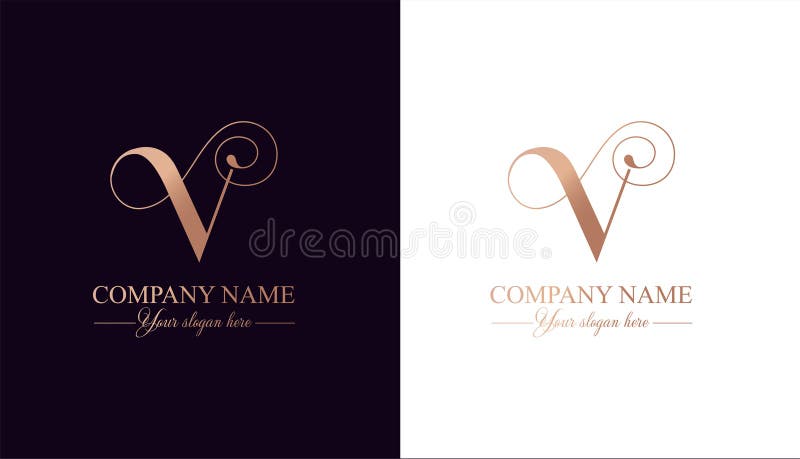 V Logo. V Letter Logo Template Elements. Personal Monogram Stock Vector ...