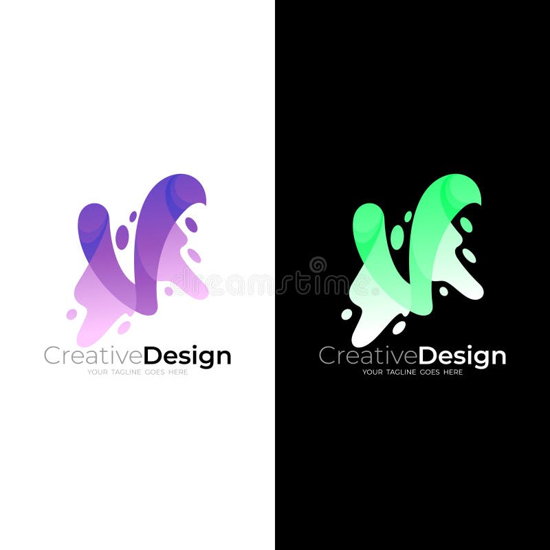 V Logo Vector, Simple Letter V Logo, Swoosh Icons Stock Vector ...