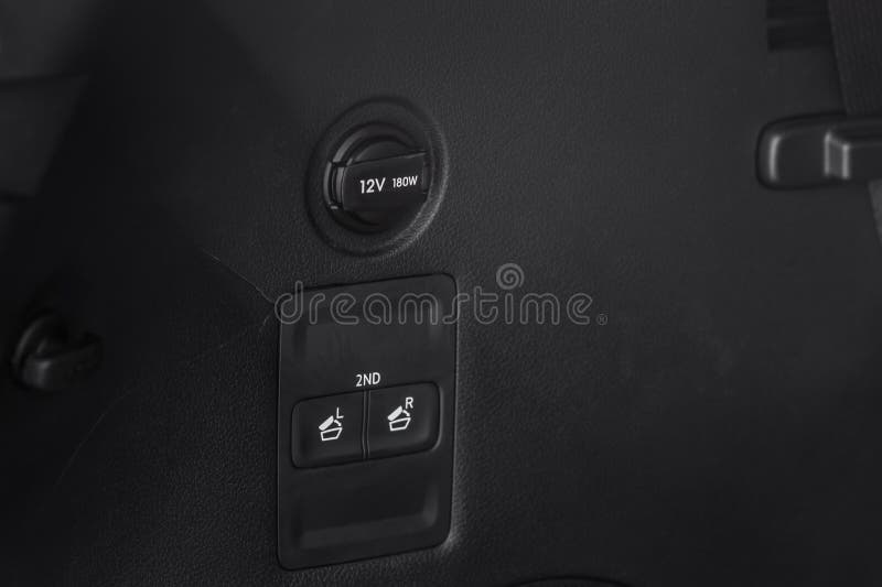 12V Power Outlet Socket in the Car. Stock Photo - Image of auto ...