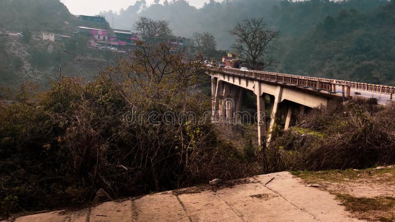 V Shaped Bridge Structure Heading To Manali. Stock Image - Image of ...