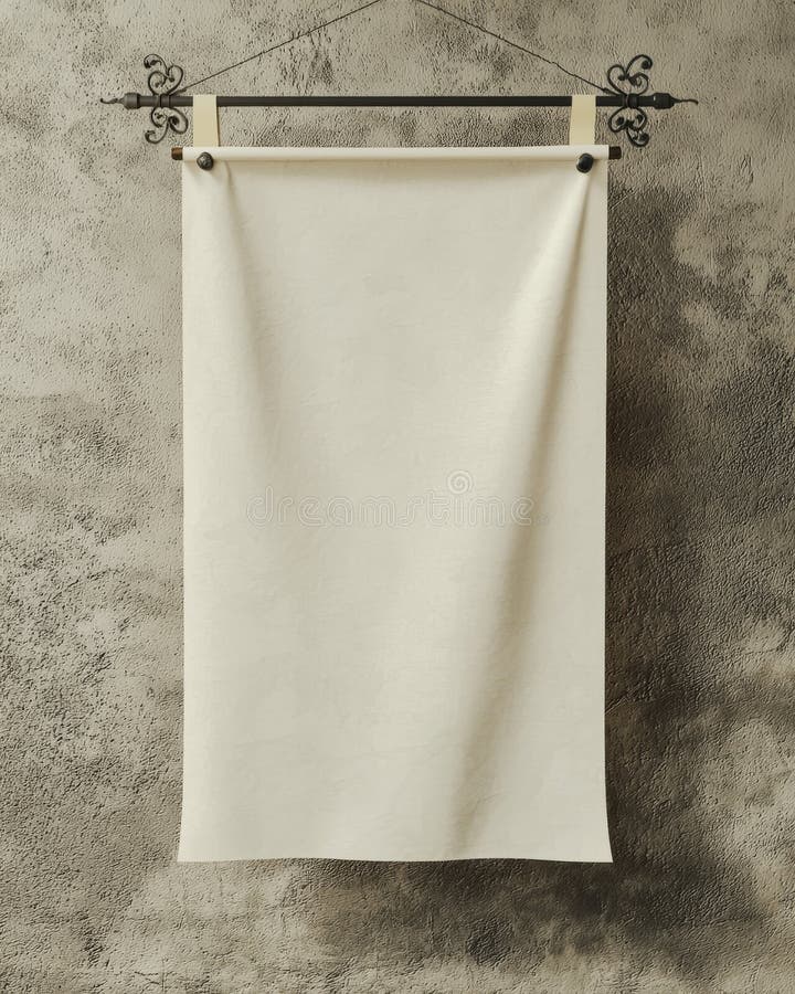 V-shaped Flag Pole Banner, 3D Illustration. Stock Illustration ...