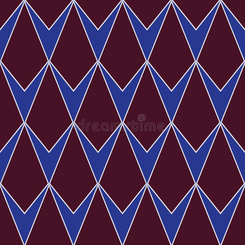 V-shaped Rhombus or Diamond Seamless Pattern Stock Vector ...