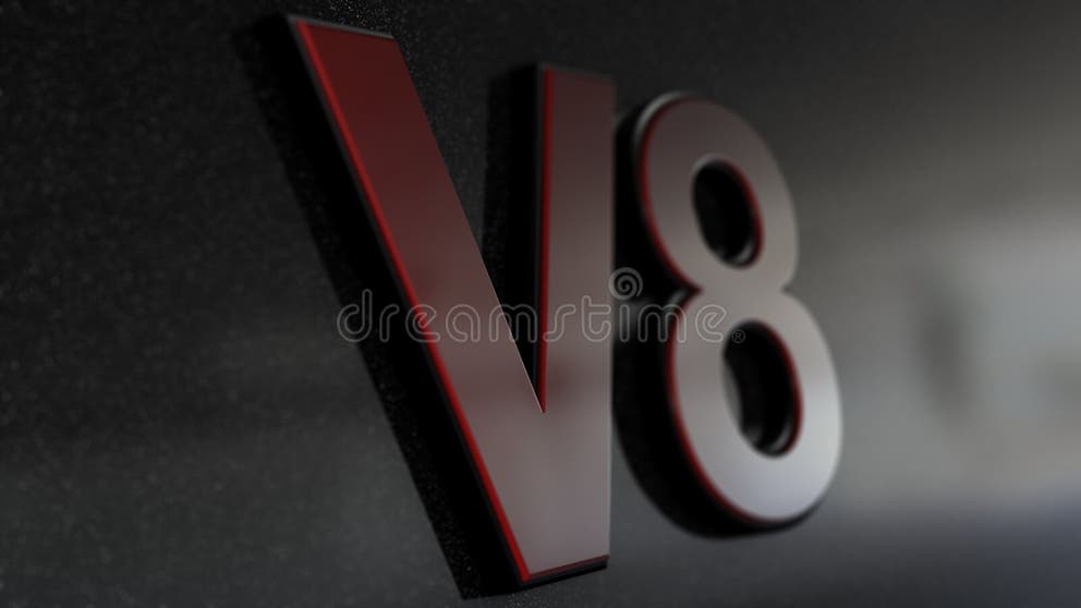 V8 sign stock illustration. Illustration of engines, sign - 50813353