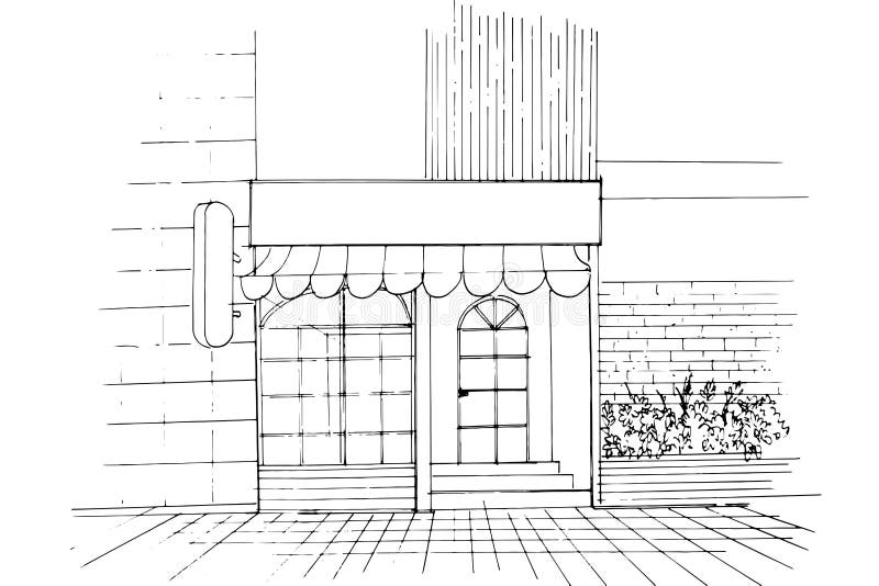 Line Drawing Shop Front Stock Illustrations – 997 Line Drawing Shop ...