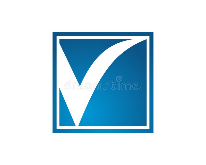 V square logo template 2 stock vector. Illustration of business - 302227850