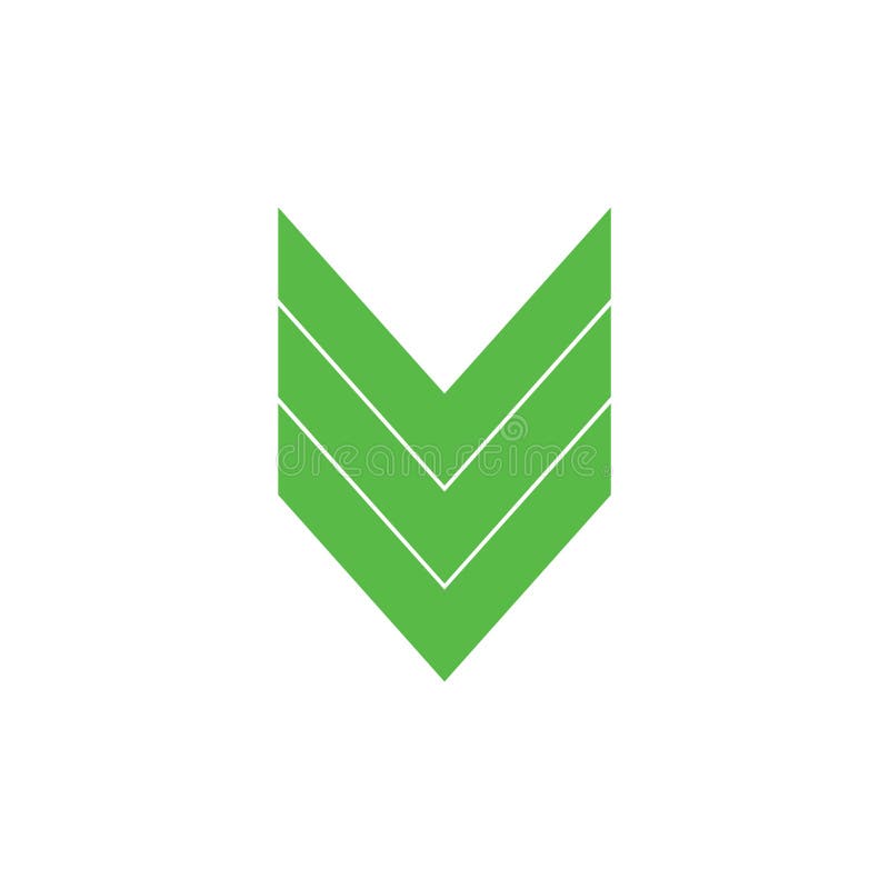 V Stripes Badge Logo Vector Stock Vector - Illustration of line, shape ...