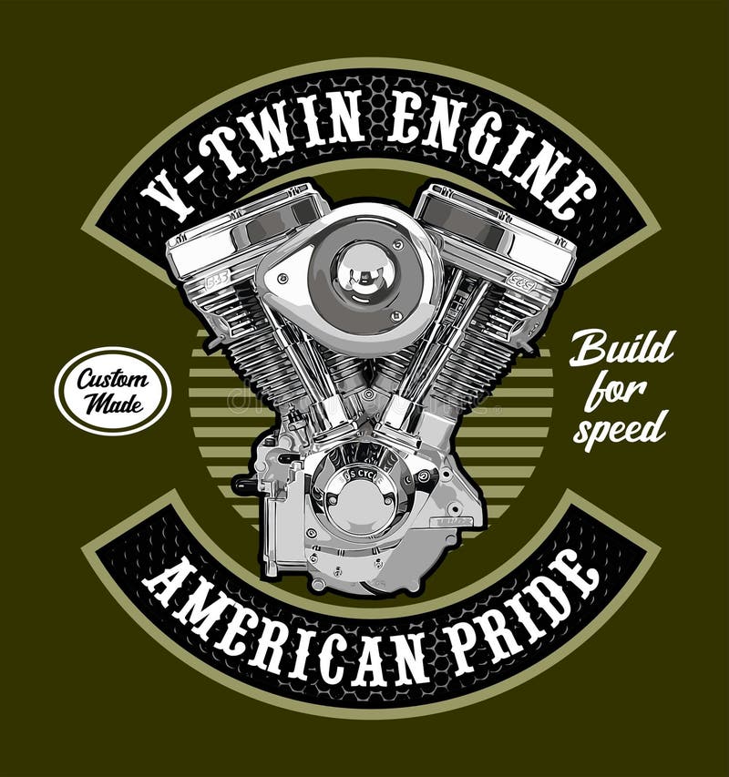 V-twin engine evolution stock vector. Illustration of rider - 264038338