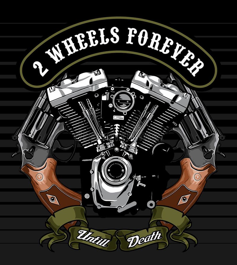 V Twin Engine for Graphic Design Stock Vector - Illustration of anime ...