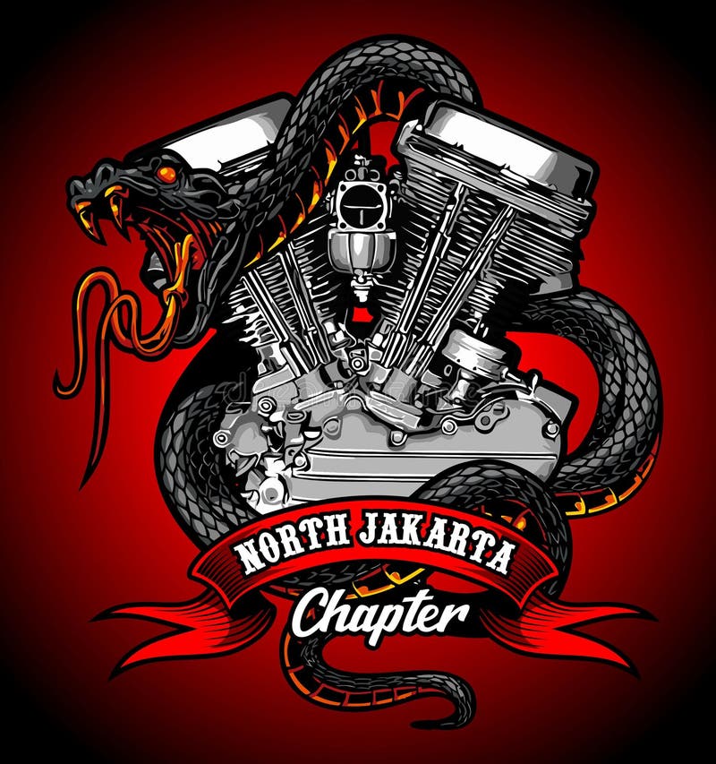 Classic V Twin Motorcycle Engine Stock Illustrations – 140 Classic V ...