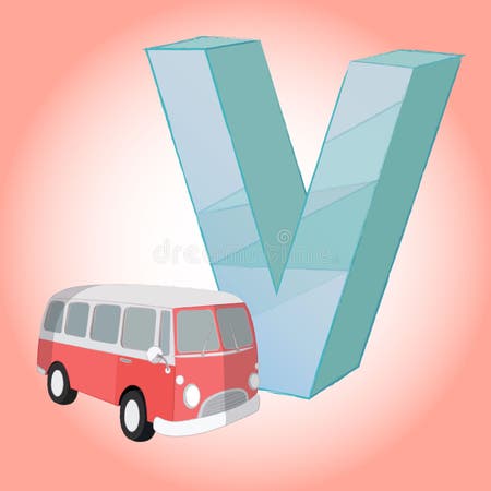 V Van Alphabet Icon Great for Any Use. Vector EPS10 Stock Vector ...