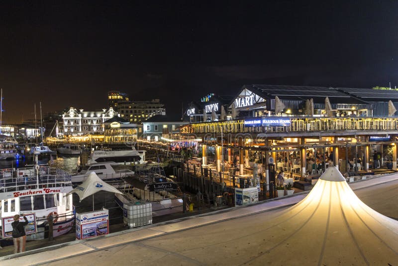 V&a Waterfront Harbour at Night, Cape Town Editorial Stock Image ...