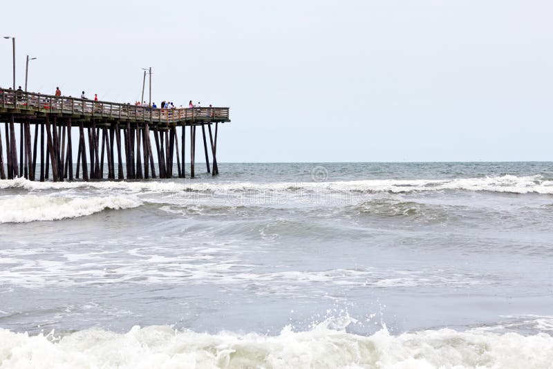 VA Beach Pier stock image. Image of ocean, raised, wooden - 28903067
