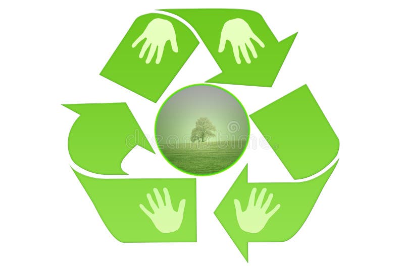 El verde 3d recicla dados stock de ilustración. Ilustración de rinda ...