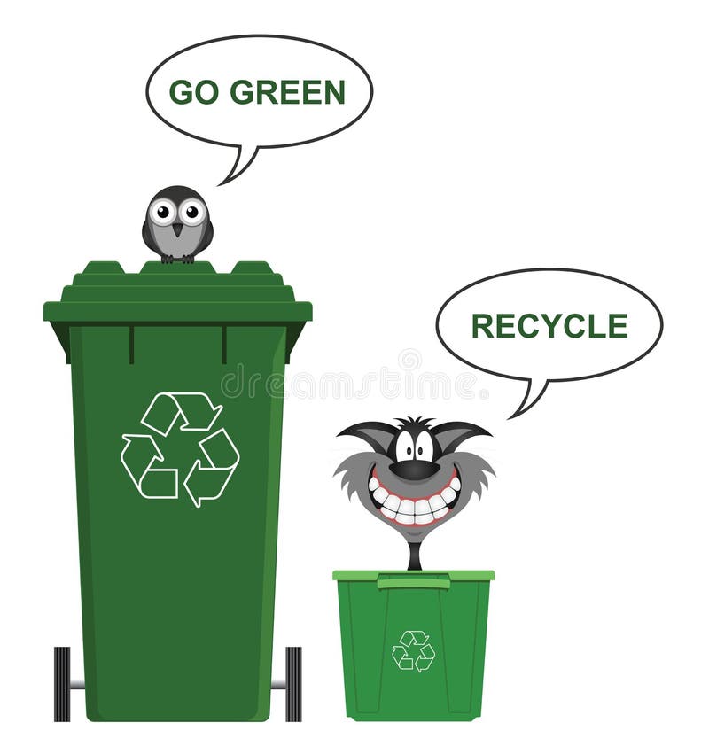 Va el verde recicla ilustración del vector. Ilustración de aislado ...