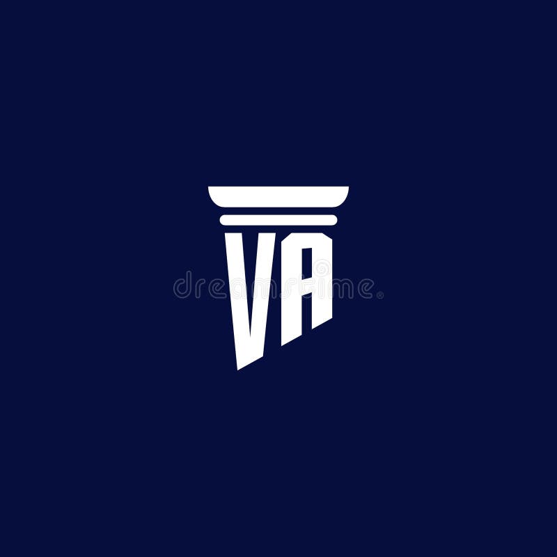 VA Initial Monogram Logo Design for Law Firm Stock Vector ...