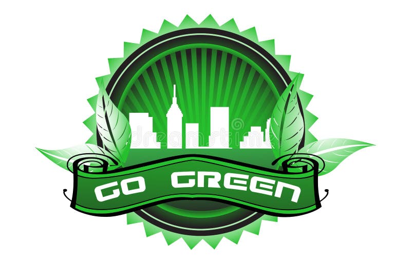 Va la insignia verde ilustración del vector. Ilustración de ...