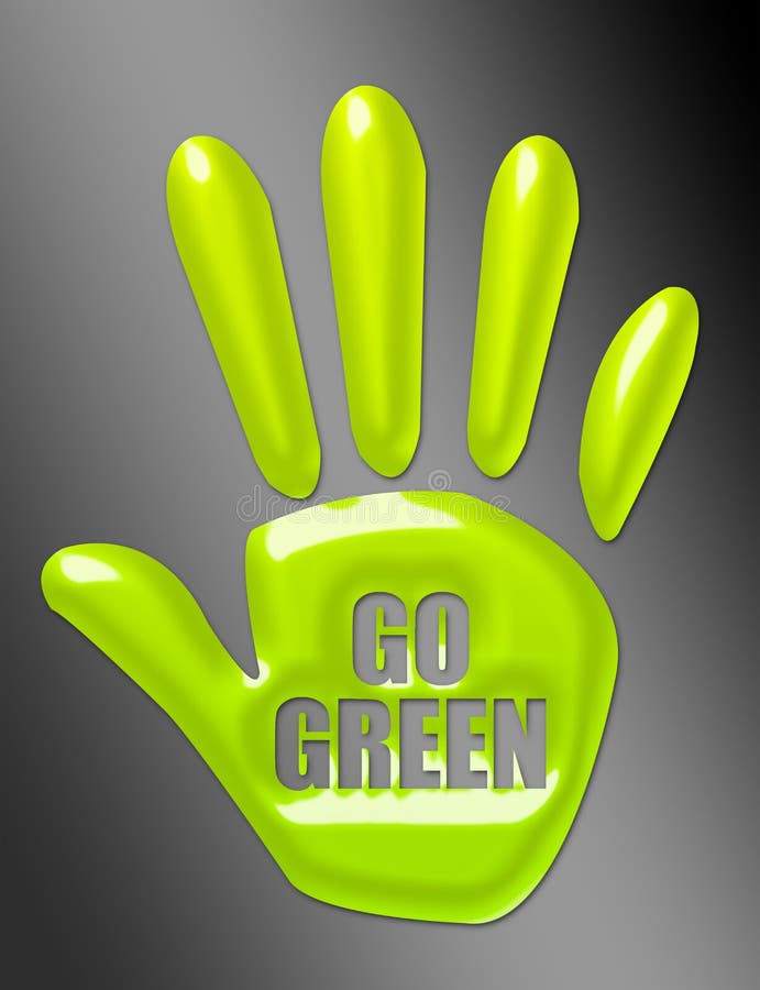 Va la mano verde stock de ilustración. Ilustración de recicle - 20598234