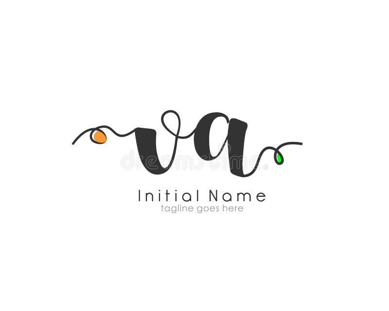 Letter VA Signature Logo Template Vector Stock Vector - Illustration of ...