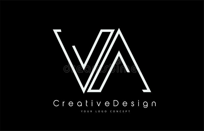 VA V a Letter Logo Design in White Colors Stock Vector - Illustration ...