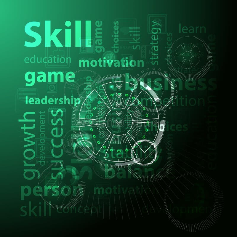 Vaardigheid En Vaardighedenconcept Vector Illustratie Stock Illustratie ...