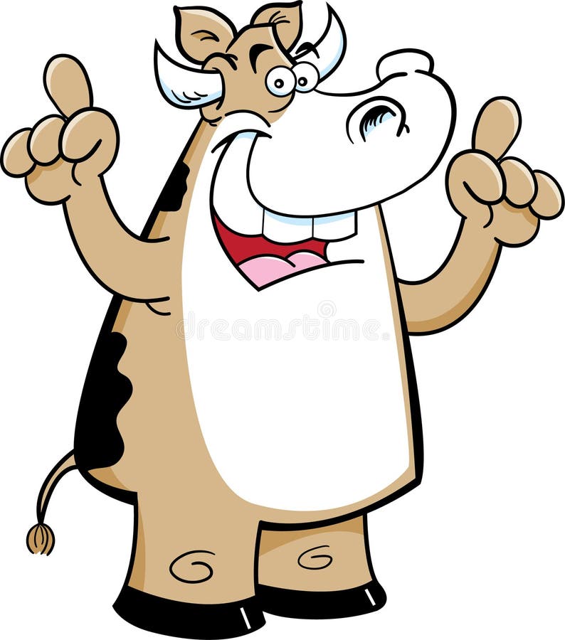 Vaca Asustada De La Historieta Ilustración del Vector - Ilustración de ...