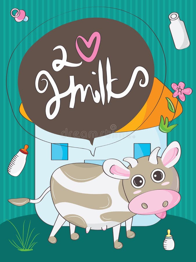 Vaca linda ilustración del vector. Ilustración de color - 36410127