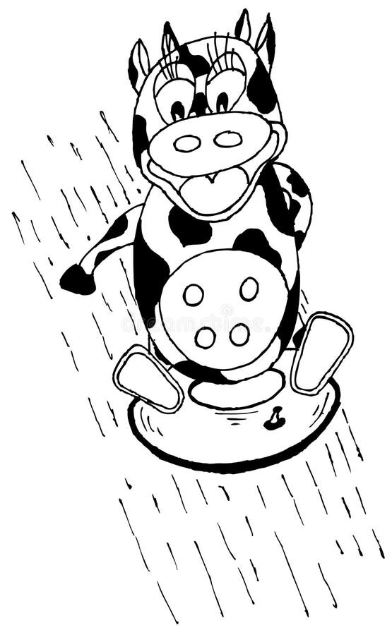 Vaca loca ilustración del vector. Ilustración de historieta - 7657322