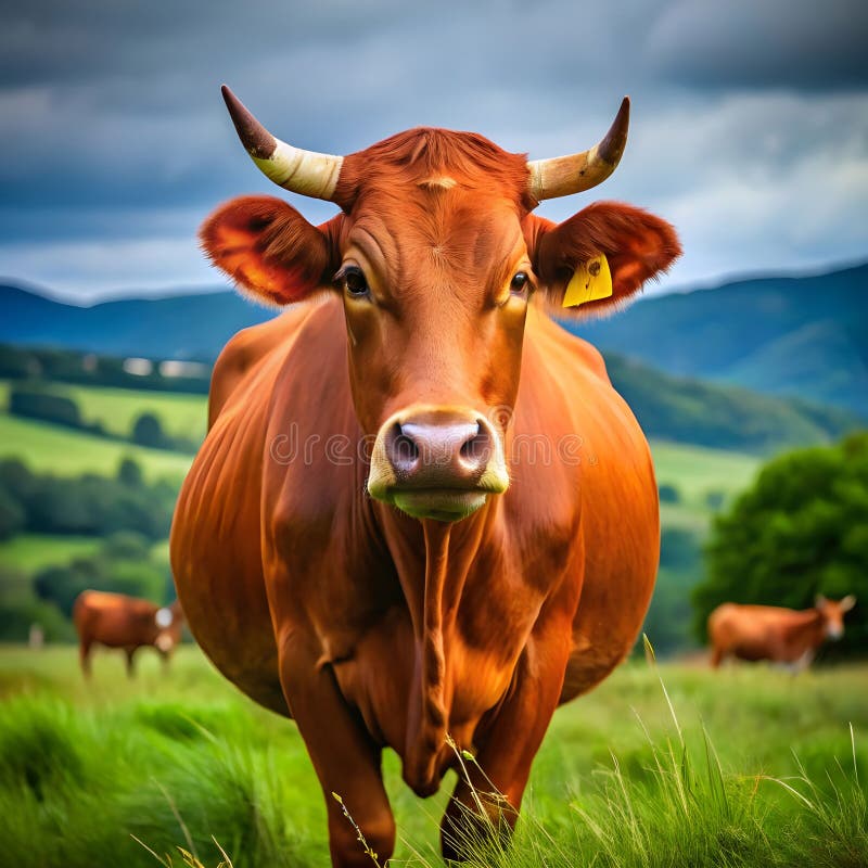 Vaca roja imagen de archivo. Imagen de coche, mascota - 337528625
