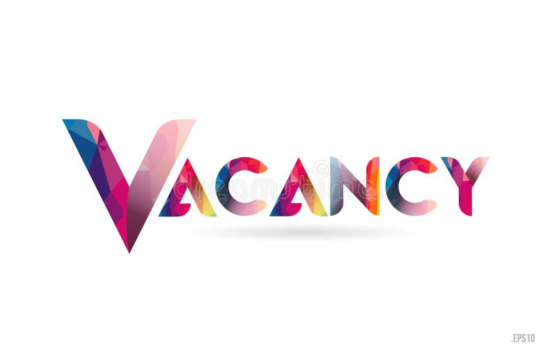 Vacancy Colored Rainbow Word Text Suitable for Logo Design Stock Vector ...