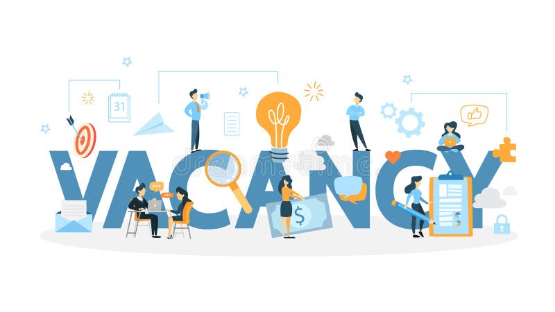 Vacancy Concept Illustration. Stock Vector - Illustration of resume ...