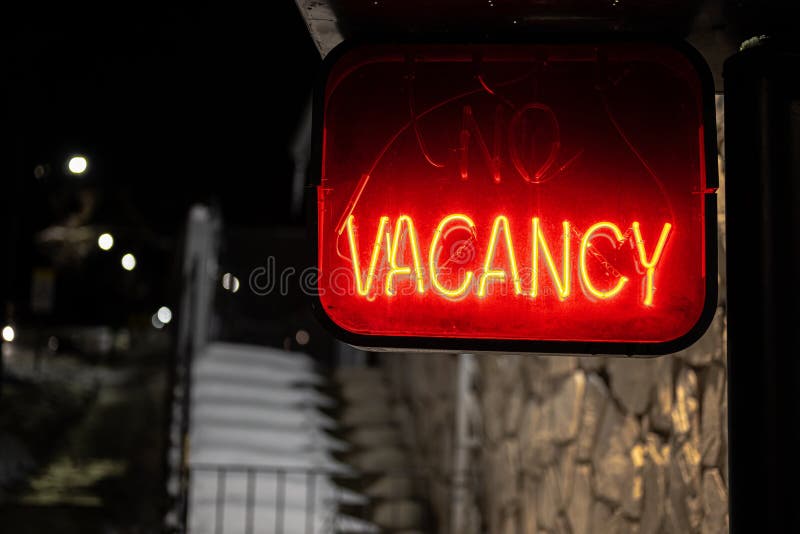 Vacancy Sign stock photo. Image of sign, statement, luminance - 239147338