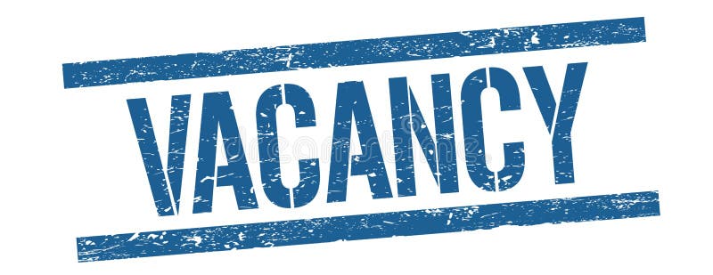 VACANCY Text on Blue Vintage Lines Stamp Stock Illustration ...