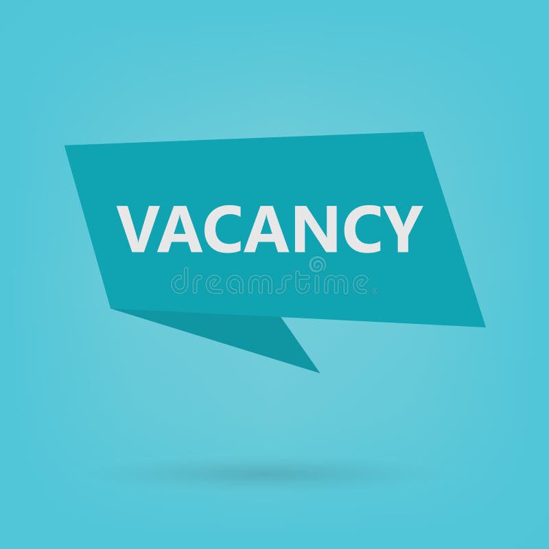 Vacancy word on a sticker stock vector. Illustration of bubble - 129812809