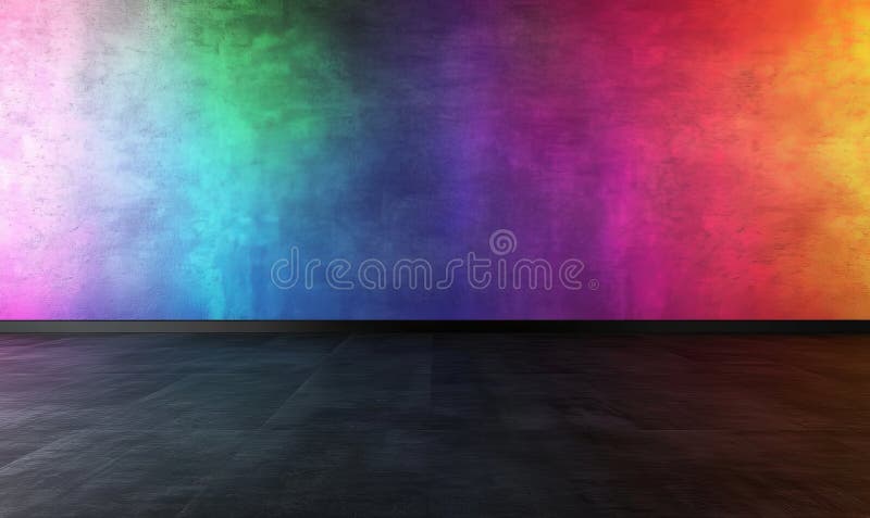 The Vacant Living Room Design Features a Backdrop of Black Concrete ...