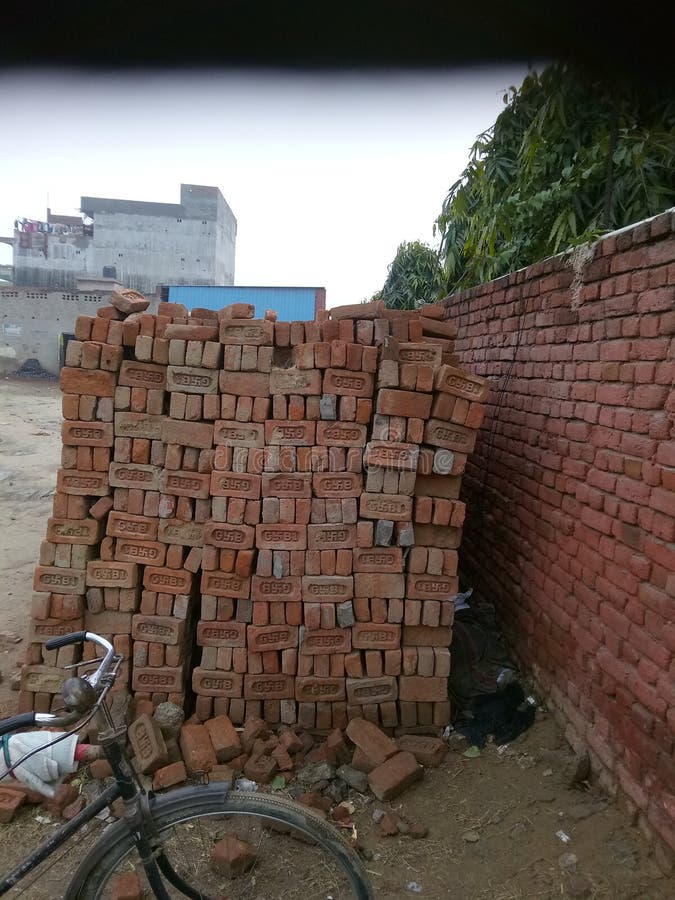 The Vacant Plot is Covered with Bricks. Editorial Image - Image of ...