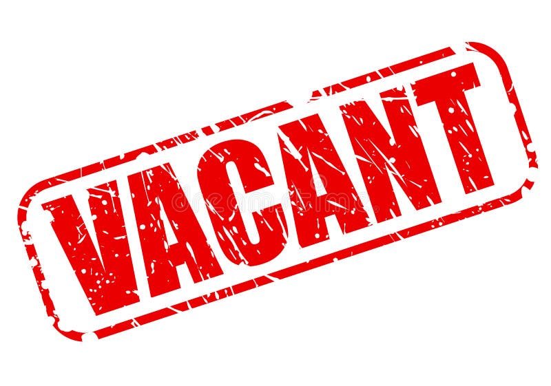 Vacant red stamp text stock vector. Illustration of sign - 48506500