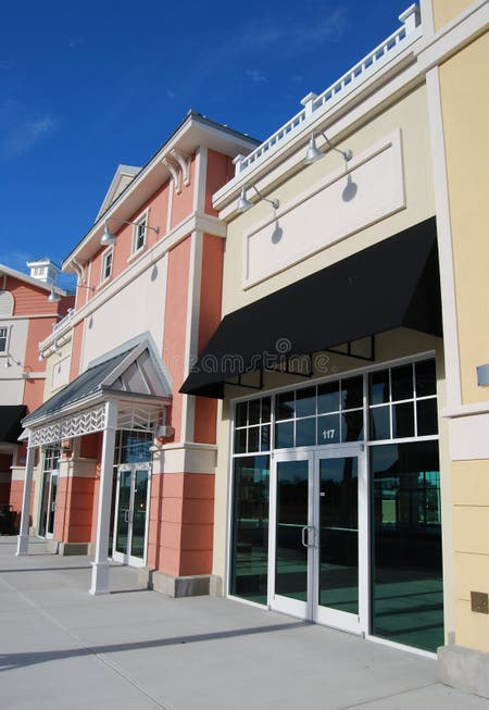 Vacant storefront stock image. Image of blue, lights, sign - 8180651