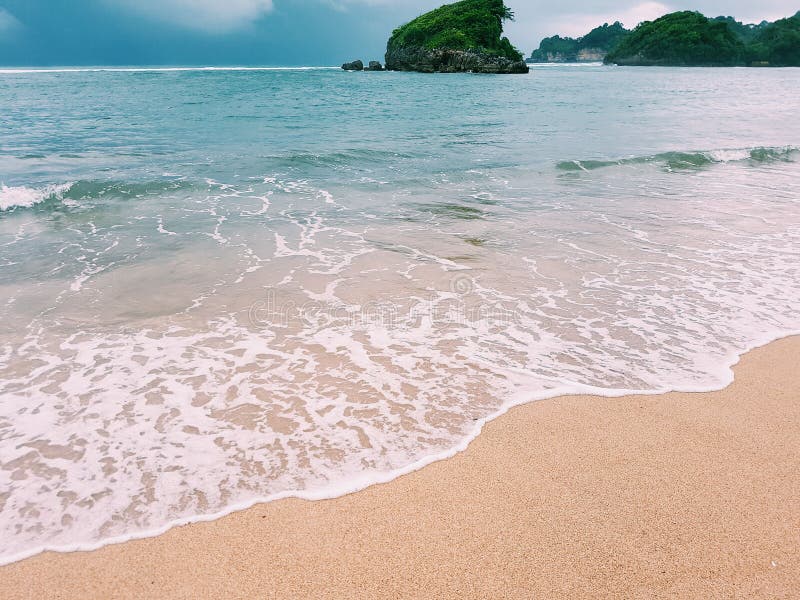 Vacation Beach on East Java, Indonesia Stock Image - Image of texture ...