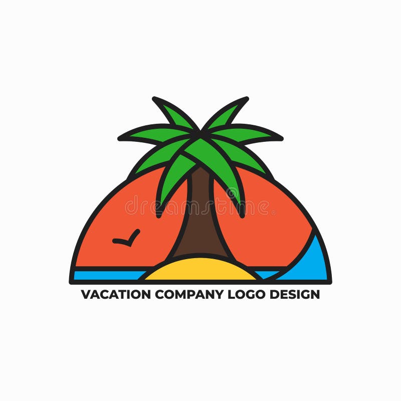 Vacation Company Logo Design Stock Vector - Illustration of emblem ...