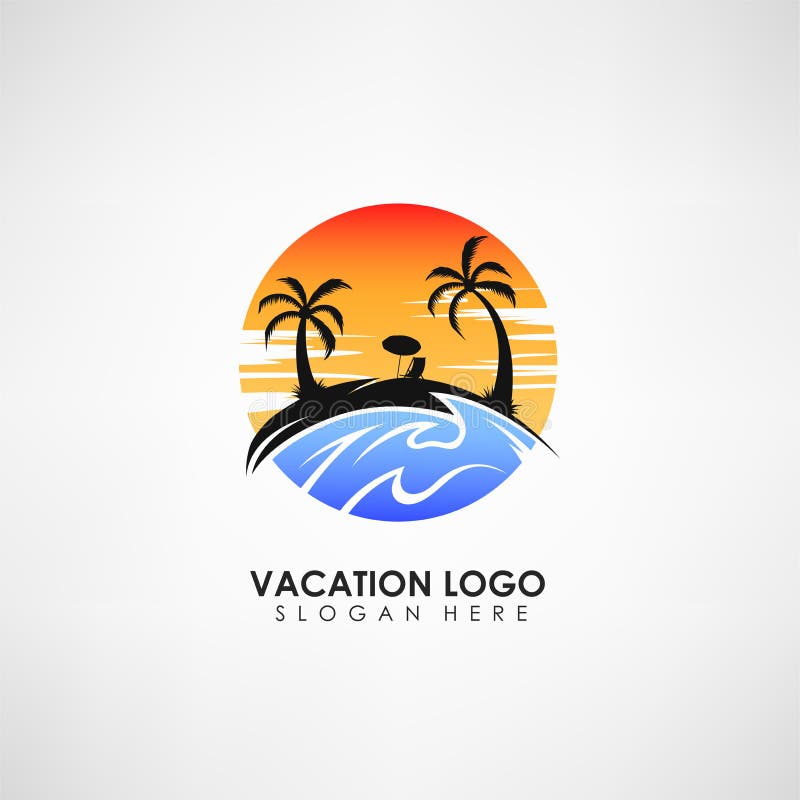 Vacation Concept Logo Template. Label for Vacation and Travels. Vector ...